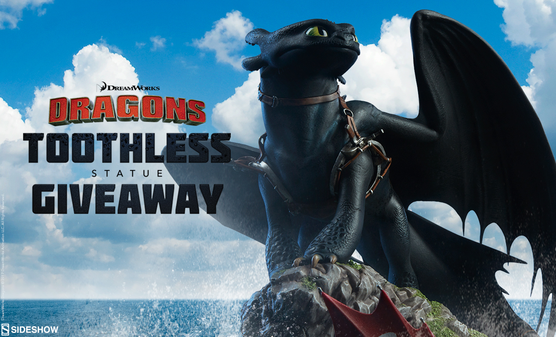 Toothless Prepares to Take Flight as a Sideshow Statue