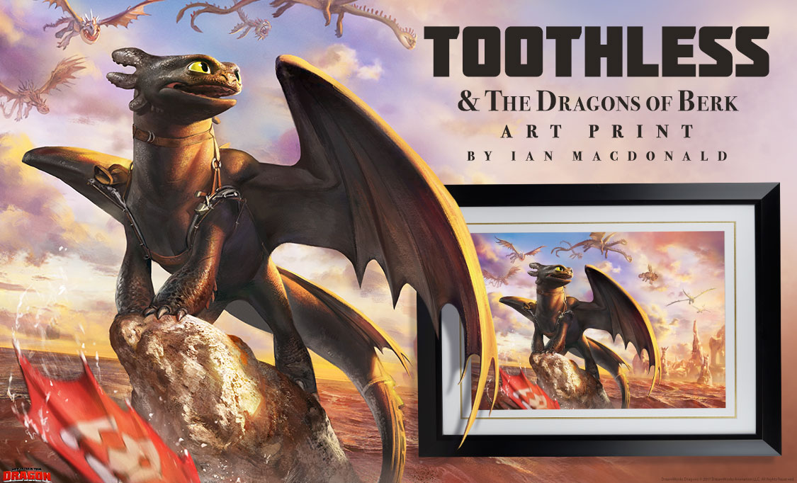 Toothless & The Dragons of Berk Art Print | Sideshow Collectibles