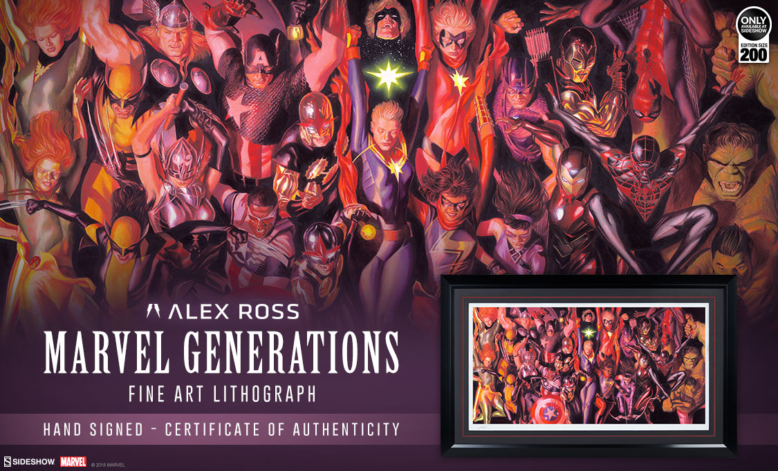 Alex Ross Marvel Generations Fine Art Lithograph | Sideshow Collectibles