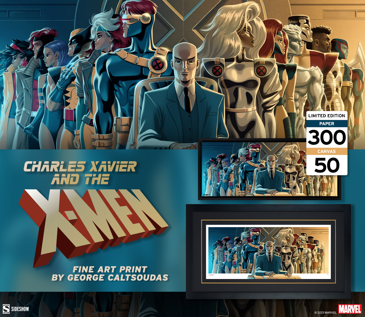 Charles Xavier & The X-Men Fine Art Print | Sideshow Collectibles